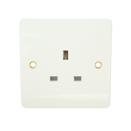 Click Mode Single 13amp White PVC Unswitched Socket, Switches and ...