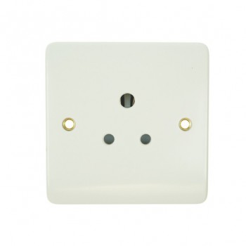 Click Mode Single 5amp White PVC Round Pin Socket, Switches and Sockets ...
