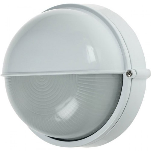 Ovia Barra Round White E27 Bulkhead w/ Eyelid (OVOL425WH) | UKES