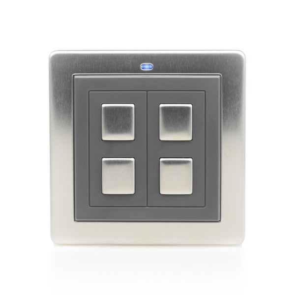 LightwaveRF Stainless Steel 2 Gang Wire-free Switch | UKES