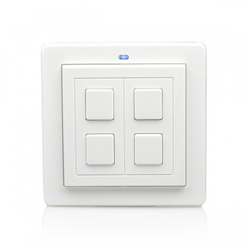 LightwaveRF White Plastic 2 Gang Wire-free Switch | UKES