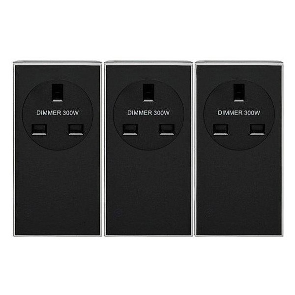 LightwaveRF Black Remote On/Off Socket Kit | UKES