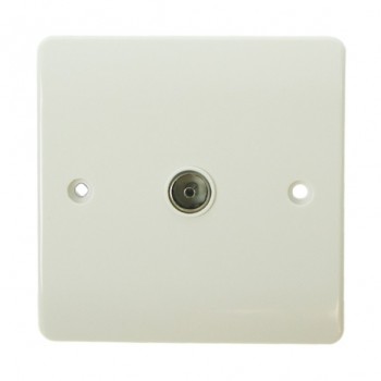 Click Mode Single White PVC Coaxial Socket, Switches and Sockets, UK ...