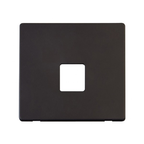 Click Definity Matt Black 1 Gang Master Telephone Socket Cover Plate | UKES
