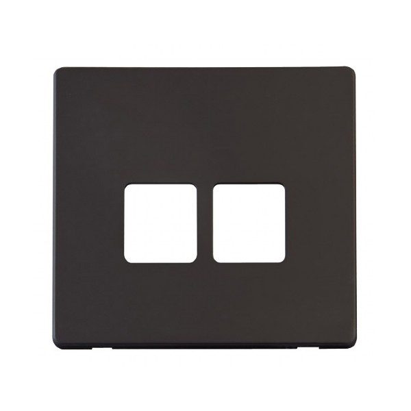 Click Definity SCP121BK Twin Telephone Outlet Cover Plate in Black at ...
