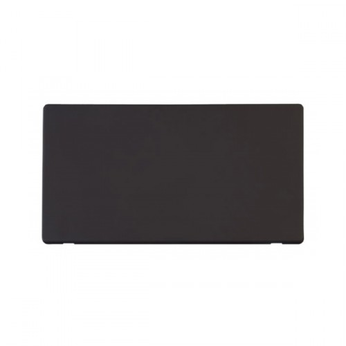 Click Definity Flat Plate Screwless 2 Gang Black Blank Plate Insert ...