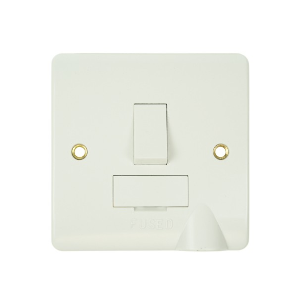 Click Mode White PVC Switched Fused Spur Connection Unit with Flex ...