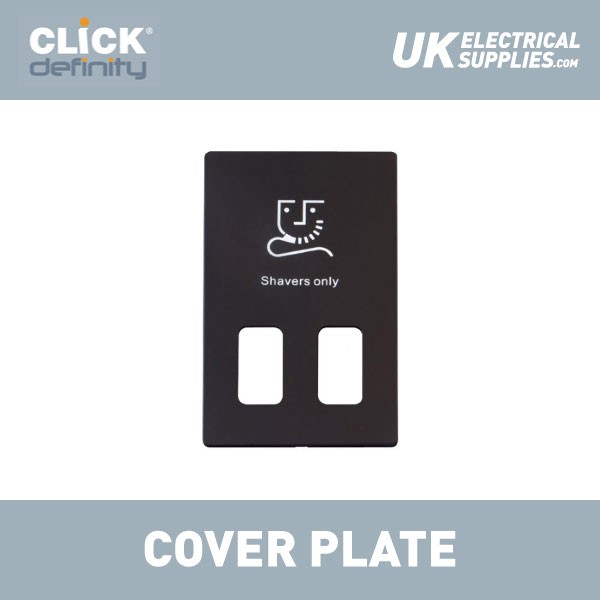 Click Definity Flat Plate Screwless 115V/230V Dual Voltage Polar White ...