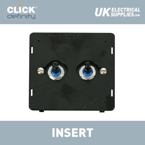 Click Definity Flat Plate Screwless 2 Gang 2 Way 250W Dimmer Switch ...