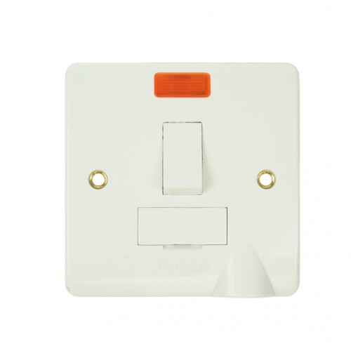 Click Mode White PVC Switched Fused Spur Connection Unit with Flex ...
