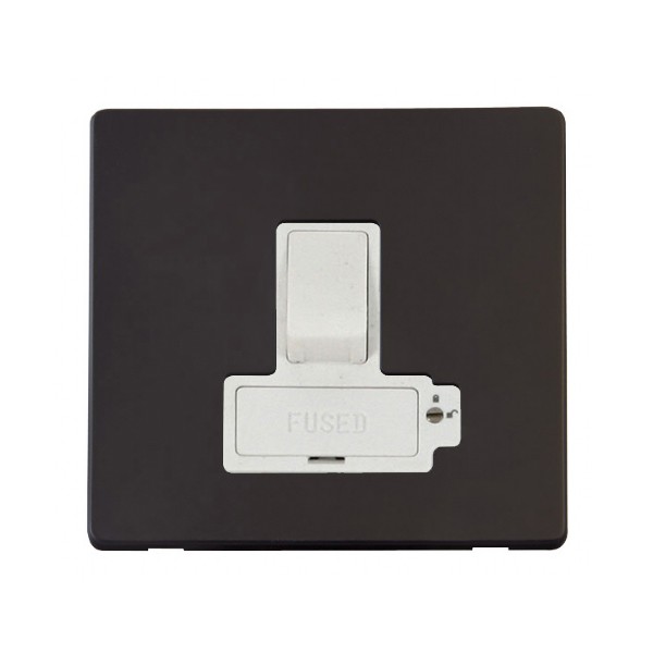 Click Definity Flat Plate Screwless Lockable 13A Polar White Fused ...