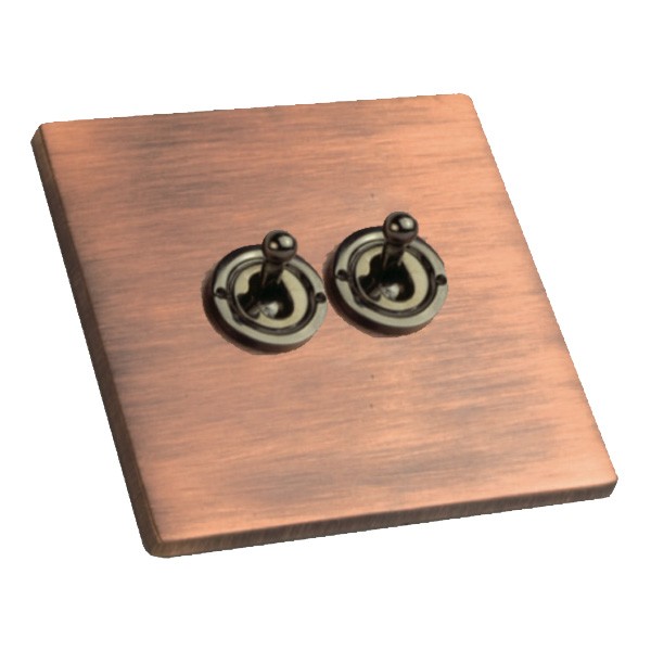 Hamilton Hartland CFX Copper Bronze 2 Gang 20AX 2 Way Toggle Switch ...