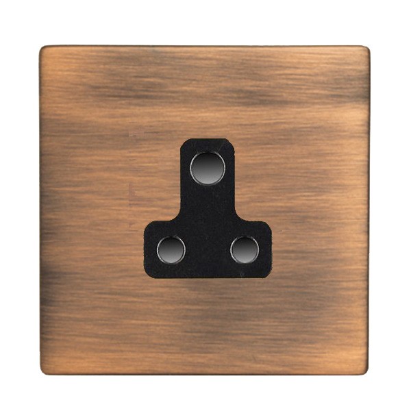 Hamilton Hartland CFX Copper Bronze 1 Gang 5A Unswitched Socket with ...