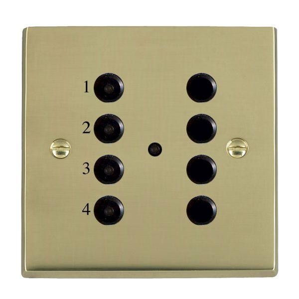 Hamilton Cheriton Victorian Polished Brass 4 Circuit 8 Button Master ...
