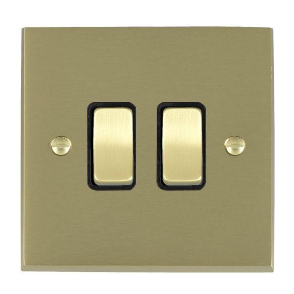 Hamilton Cheriton Victorian Satin Brass 2 Gang Push To Make Retractive ...