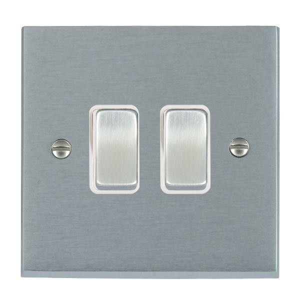 Hamilton Cheriton Victorian Satin Chrome 2 Gang Push To Make Retractive ...