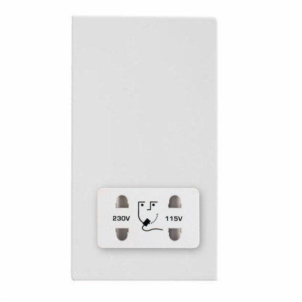 Hamilton Sheer CFX Gloss White Dual Voltage Shaver Socket with White ...