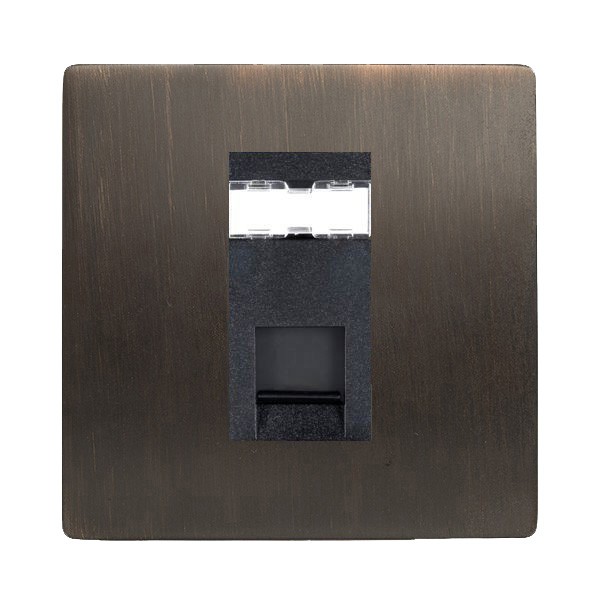 Hamilton Sheer CFX Etrium Bronze 1 Gang Unshielded RJ45 CAT 5E Socket ...