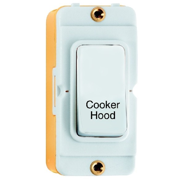Hamilton GRID-IT 20AX Double Pole Cooker Hood Switch Module with White ...