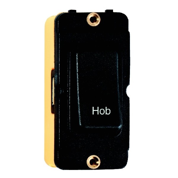 Hamilton GRID-IT 20AX Double Pole Hob Switch Module with Black Rocker ...