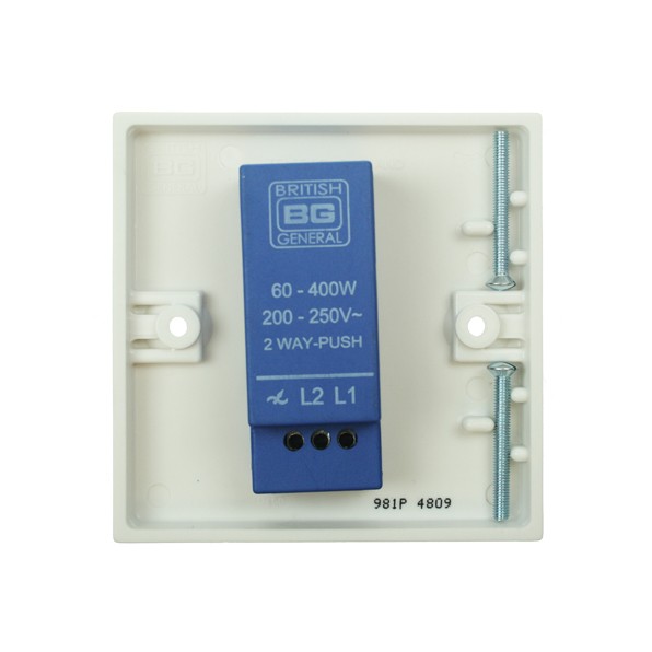 BG 400w 1 Gang 2 Way Push Dimmer, Switches and Sockets, UK Electrical ...