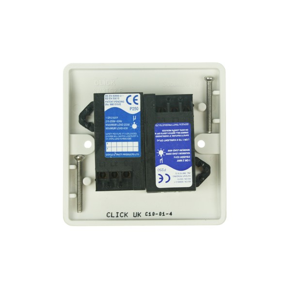 Click Mode Double 250watt 2 Way White PVC Dimmer Switch, Switches and ...