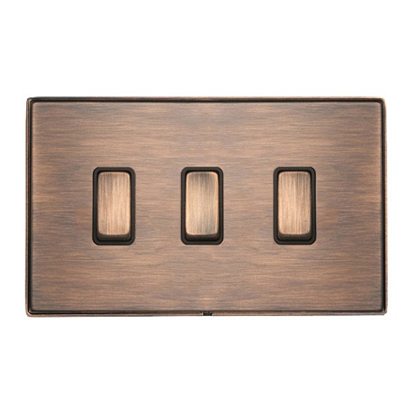 Hamilton Linea-Duo CFX Copper Bronze Frame/Copper Bronze Plate 3 Gang ...