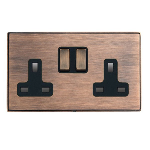 Hamilton Linea-Duo CFX Copper Bronze Frame/Copper Bronze Plate 2 Gang ...