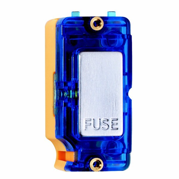 Hamilton GRID-IT 13A Fuse Module with Satin Steel Insert and Blue Neon ...