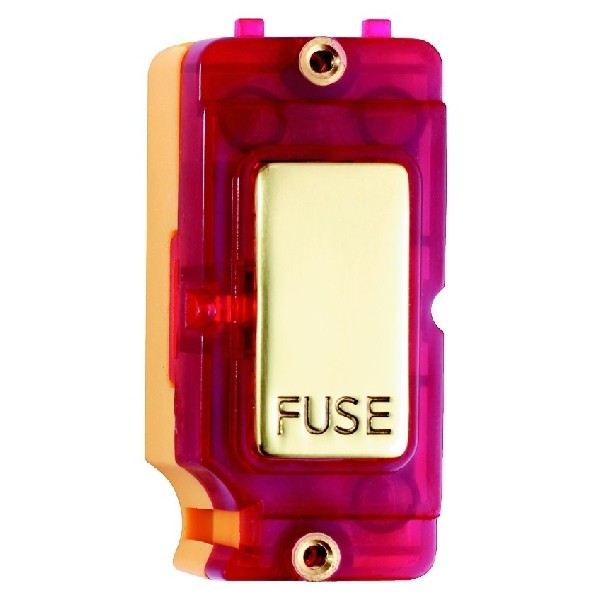 Hamilton GRID-IT 13A Fuse Module with Polished Brass Insert and Red ...