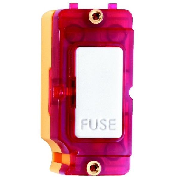 Hamilton GRID-IT 13A Fuse Module with White Insert and Red Neon Halo | UKES