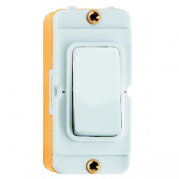 Hamilton GRID-IT 10AX 2 Way Switch Module with White Rocker and White ...