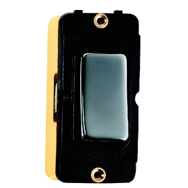 Hamilton GRID-IT 20AX 2 Way Switch Module with Black Nickel Rocker and ...