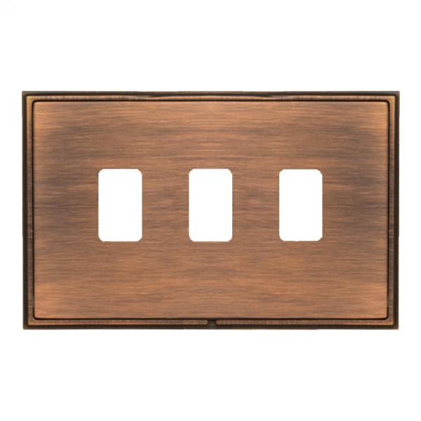 Hamilton Linea-Scala CFX Copper Bronze Frame/Copper Bronze Plate 3 Gang ...