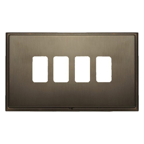 Hamilton Linea-Scala CFX Etrium Bronze Frame/Etrium Bronze Plate 4 Gang ...