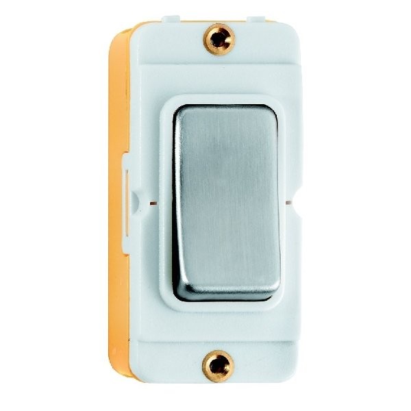 Hamilton GRID-IT 10AX 2 Way and Off Retractive Switch Module with Satin ...