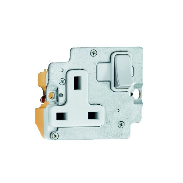 Hamilton GRID-IT 13A Double Pole Switched Socket Module with Pearl ...