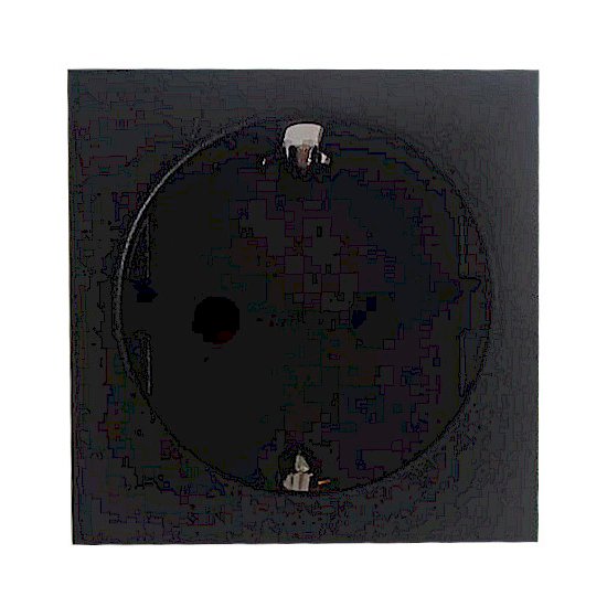 Hamilton EuroFix Black 50x50mm 16A German Unswitched Socket Module | UKES