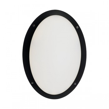 Ansell Lighting Ancona Oval LED Black Bulkhead | UKES