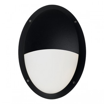 Ansell Lighting Ancona Oval LED Black Bulkhead | UKES