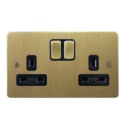 Focus SB Uxbridge UAB18.2B 2 gang 13 amp switched socket in Antique ...