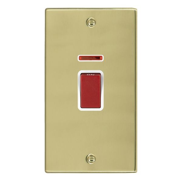 Hamilton Hartland Polished Brass 45A Vertical Double Pole Switch and ...