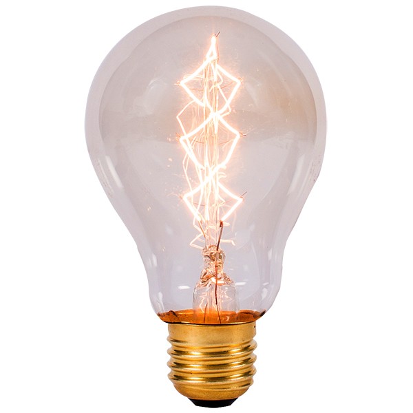 BELL Lighting 01486 40W Amber Vintage GLS Twisted Filament Bulb (ES/E27 ...