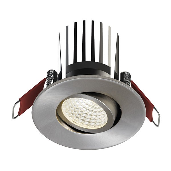 Ansell Lighting Savona 10W Cool White Non-Dimmable Gimbal Satin Chrome ...