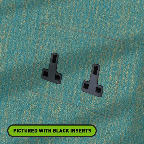 Focus SB Smoothie FS18.2W 2 gang 13 amp unswitched socket in Primed ...