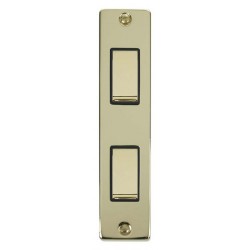 Click Deco Victorian Polished Brass Double Architrave Switch Kit with ...