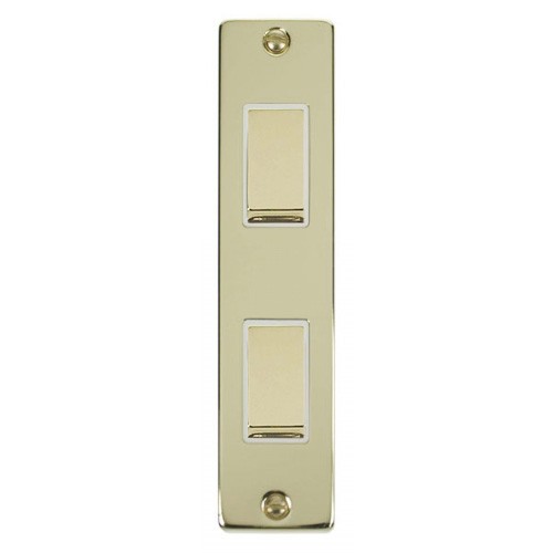 Click Deco Victorian Polished Brass Double Architrave Switch Kit with ...