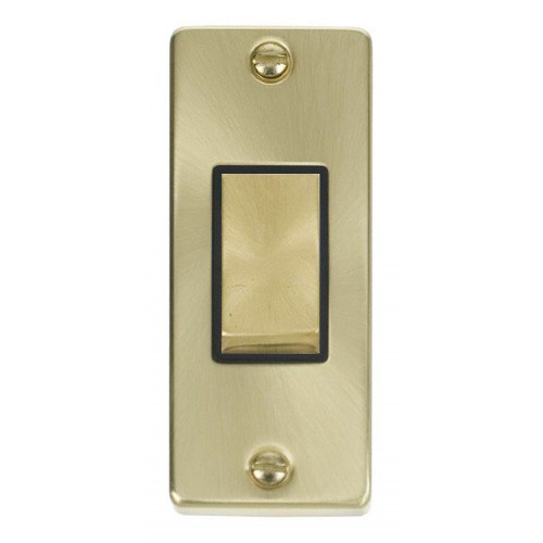 Click Deco Victorian Satin Brass Single Architrave Switch Kit with ...
