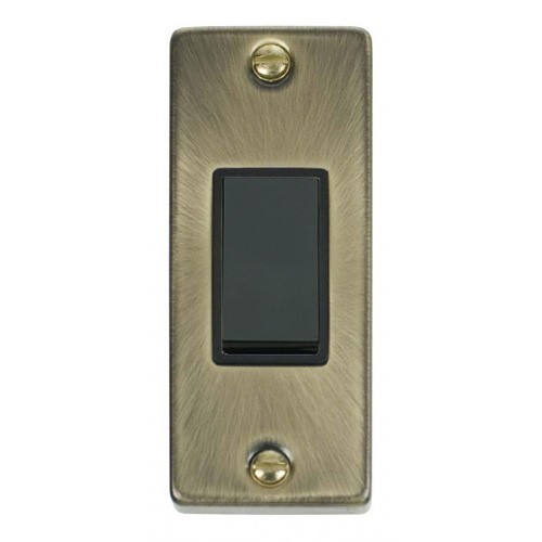 Click Deco Victorian Antique Brass Single Architrave Switch Kit with ...