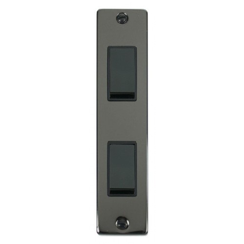 Click Deco Victorian Black Nickel Double Architrave Switch Kit with ...